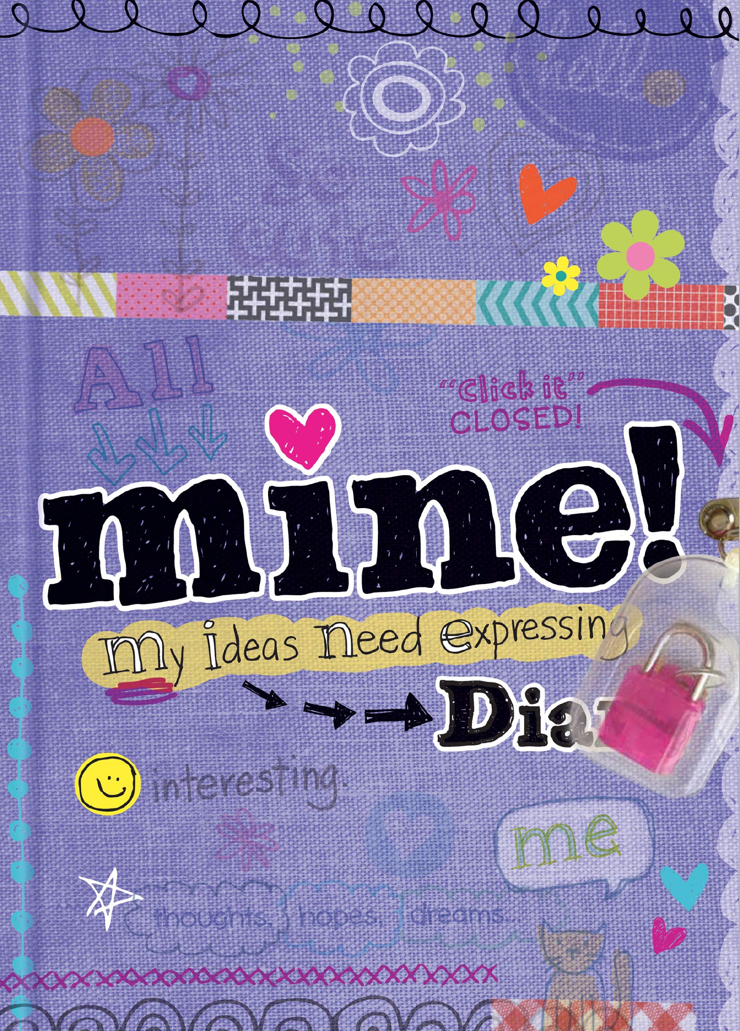 Mine Diary - Sparkly Lock & Keys - Girls 7+ Journal Fun - Illustrated ...